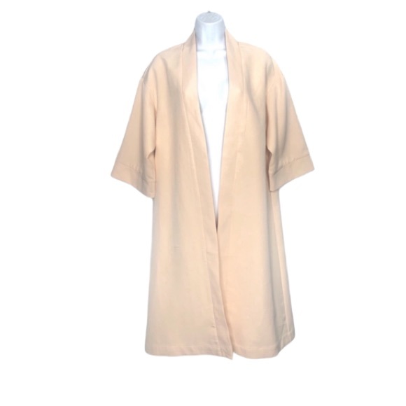 Jackets & Coats | Boutique Peach Open Long Lined Blazer Jacket Size ...